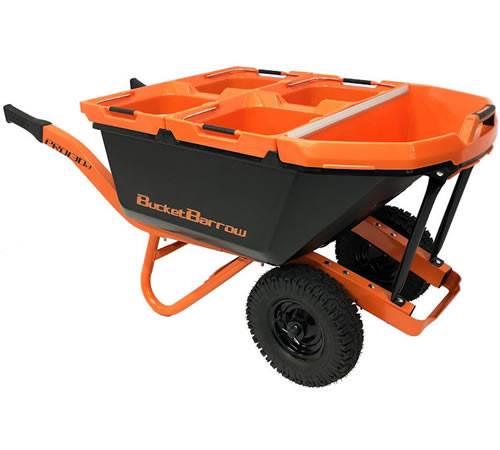 BucketBarrow PRO130D Wheelbarrow Kit with Buckets and Scoop